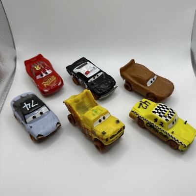 Disney Pixar Cars 3 Bundke X6 Crazy Crasher Plastic 1:55 Faregame Taco ...