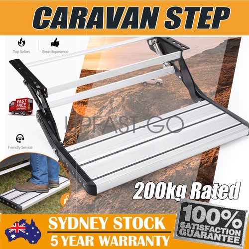 Aluminium Caravan Step 200KG Pull Out Step Folding Camper Trailer ...