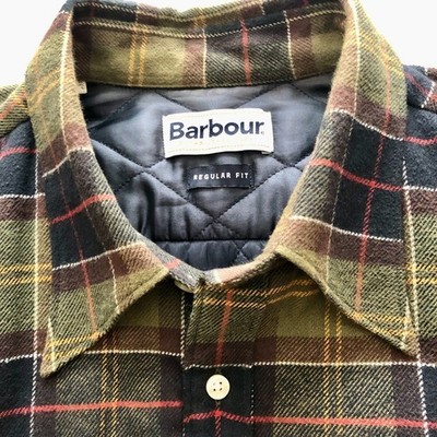 Barbour men's lined shirt jacket L multicolor plaid tartan | eBay