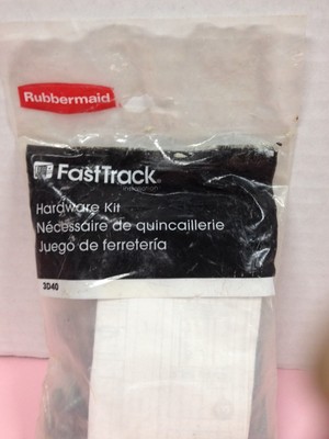 Rubbermaid Fast Track Hardware Kit- 3D40 for 40"rail with 3 uprights ...