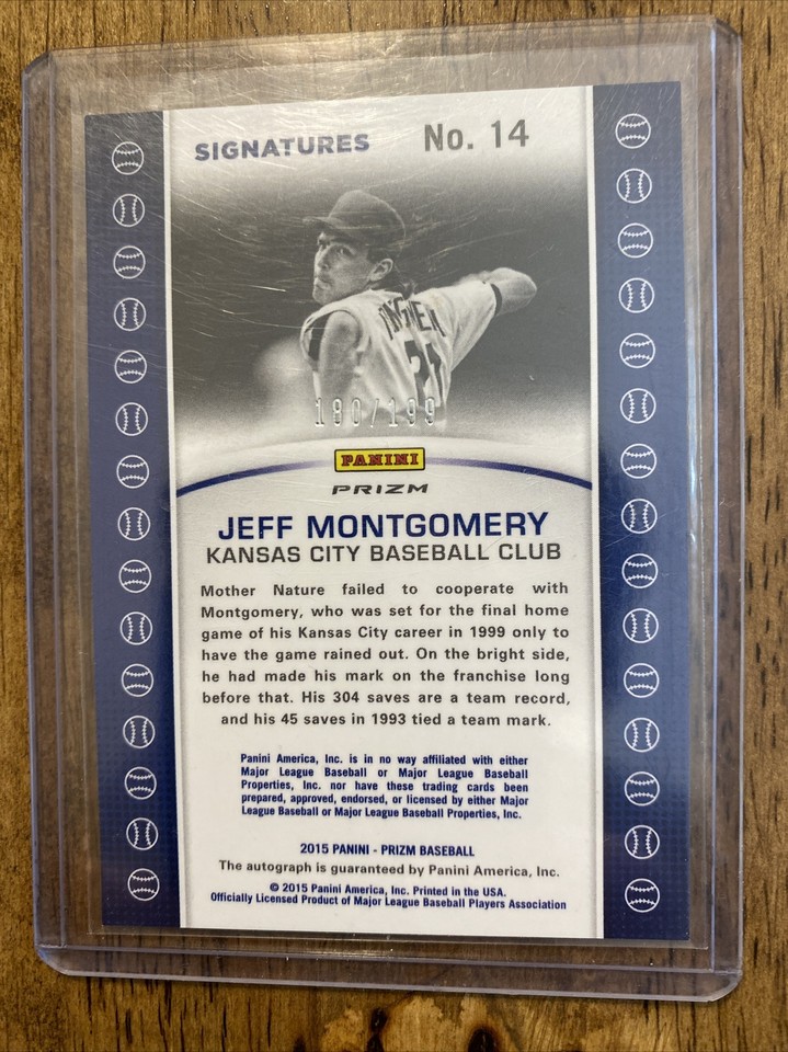 Jeff Montgomery 2015 Panini Prizm Signatures Autograph Camo Parallel ...