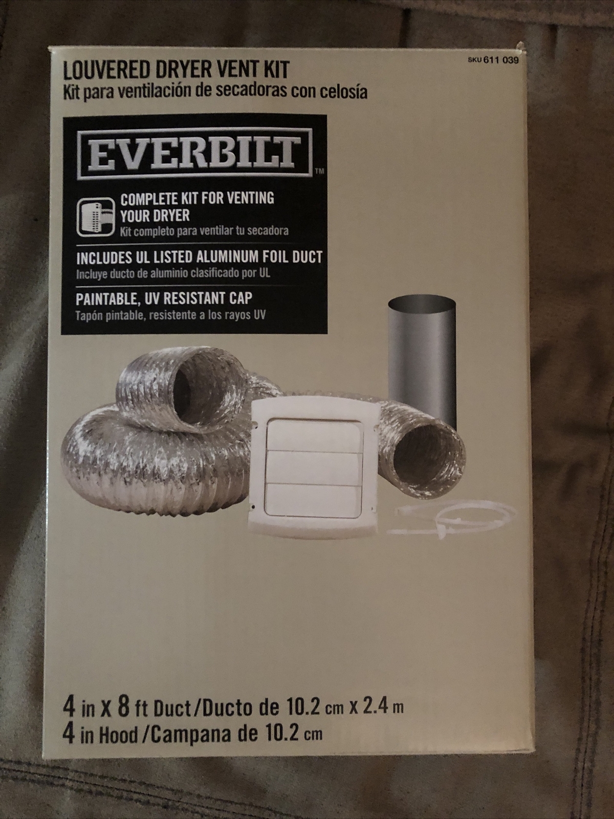Everbilt 4 in. x 8 ft. Flexible Louvered Dryer Vent Kit ... F3 | eBay