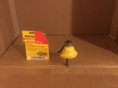 Oldham 414 Viper 1404ROG 1/4” Roman Ogee Router Bit 1/4” Shank Made In ...
