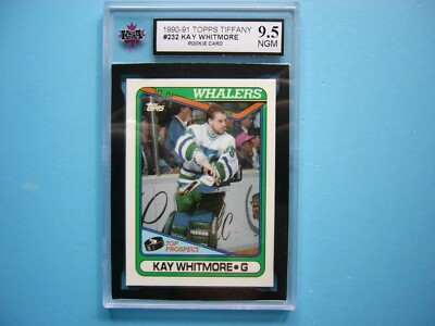1990/91 TOPPS TIFFANY NHL HOCKEY CARD #232 KAY WHITMORE ROOKIE RC KSA 9 ...