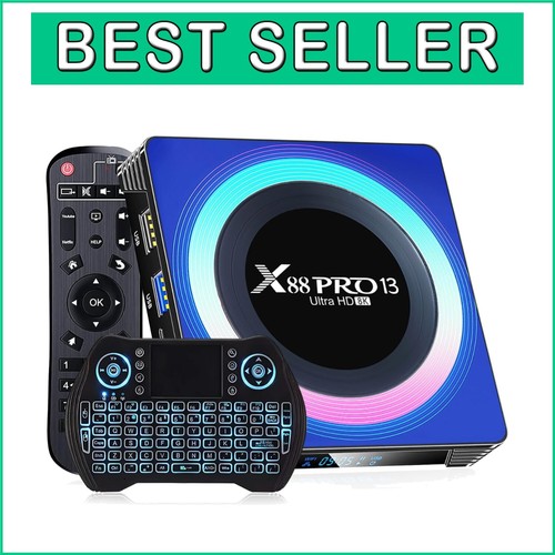 Smart X88 PRO 13 Android TV Box with 8K Decoding, Wi-Fi 6 and Remote ...