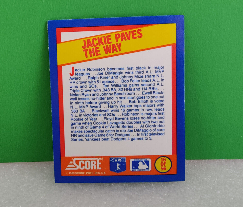 1989 Score Magic Motion A YEAR TO REMEMBER * 1947 * Hologram Baseball ...
