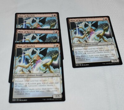 Magic card: 4x Maw of Kozilek, Red Common Creature, Oath of the ...