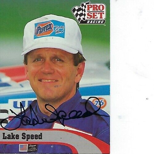 LAKE SPEED SIGNED 1992 PRO SET RACING #50 - NASCAR | eBay.de