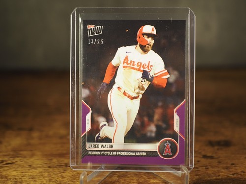 Jared Walsh 2022 MLB TOPPS NOW Angels 335 1st Cycle Purple Parallel 13/ ...