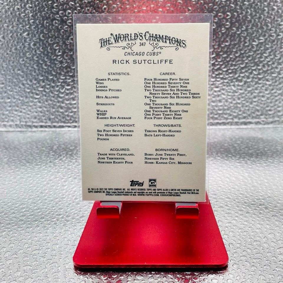 2022 Topps Allen & Ginter #347 Rick Sutcliffe High Number SP | eBay