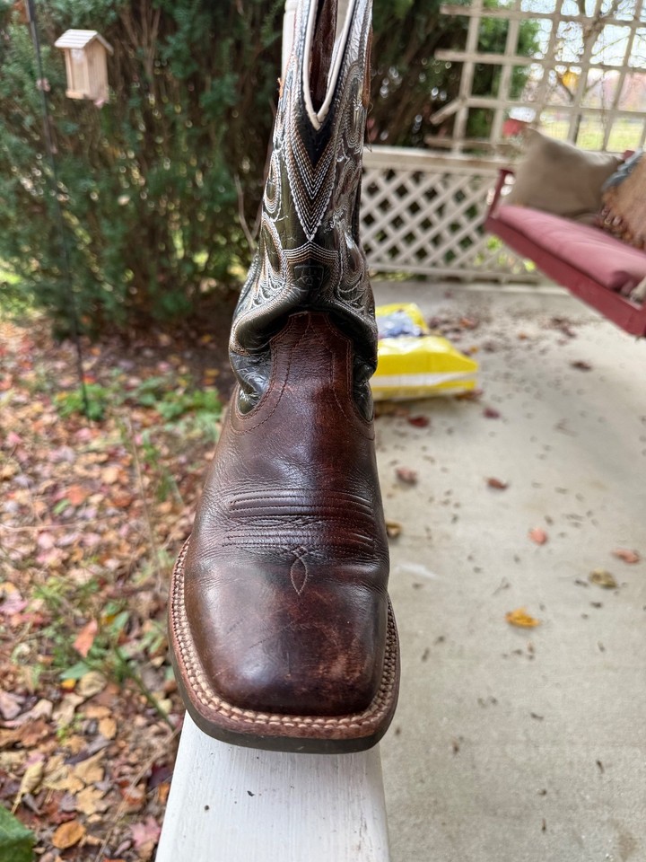 Ariat Crossfire Buckaroo Boots Mens 10.5 D Brown Leather Western ...