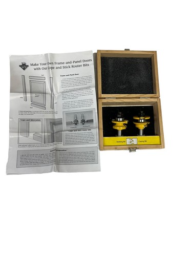 Woodworking Router Bits Set 2 Pieces Glue Joint Bit / Ogee Raised Panel ...