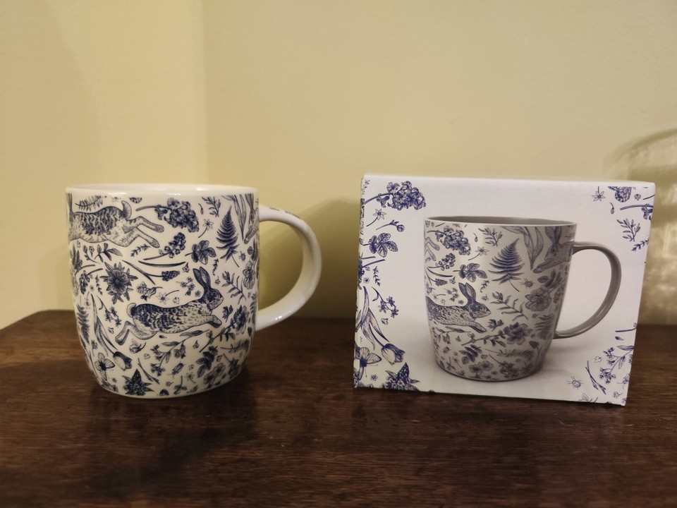Blue Hare Coffee Mug, Boxed Hare Mug, Blue Porcelain Mug | eBay UK