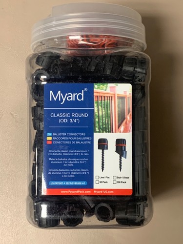 Myard round line or flat Baluster Connectors with O rings & screws Qty ...