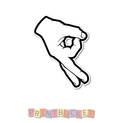 Gotcha Sticker 130mm quality waterproof vinyl circle JDM Hand Prank ...