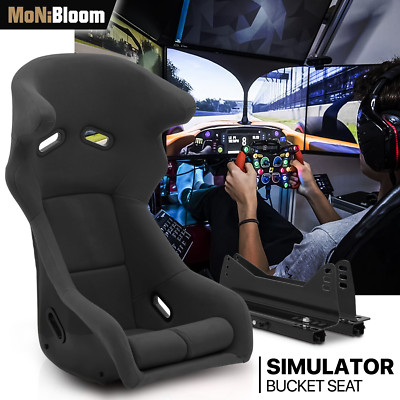Ergonomics Racing Gaming Simulator Cockpit Bucket Seat w/Adjustable ...