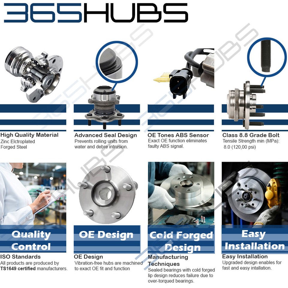 Rear Wheel Bearing Hub Assembly for 2018-2024 Toyota Camry 512644 ...