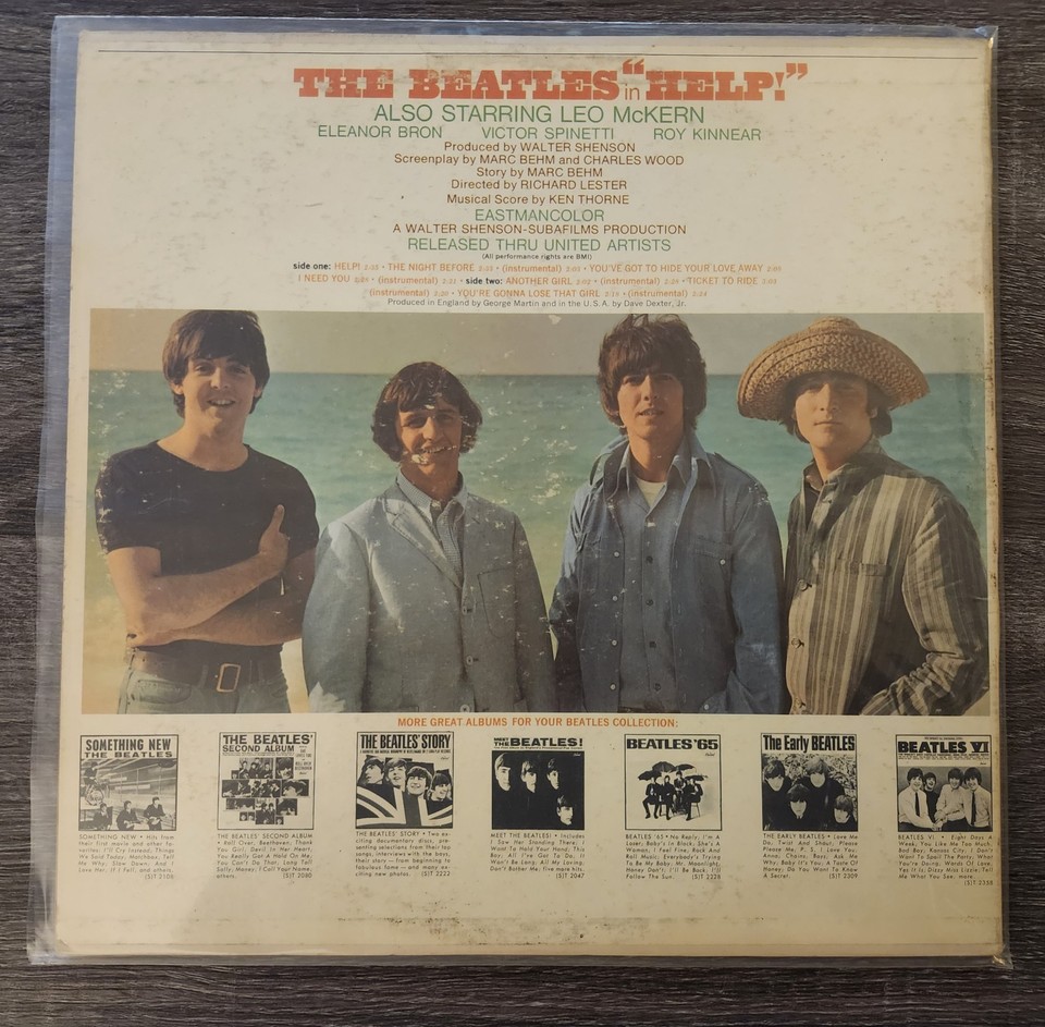 The Beatles Help! 1965 Mono LP MAS-2386 Capitol Records Original ...