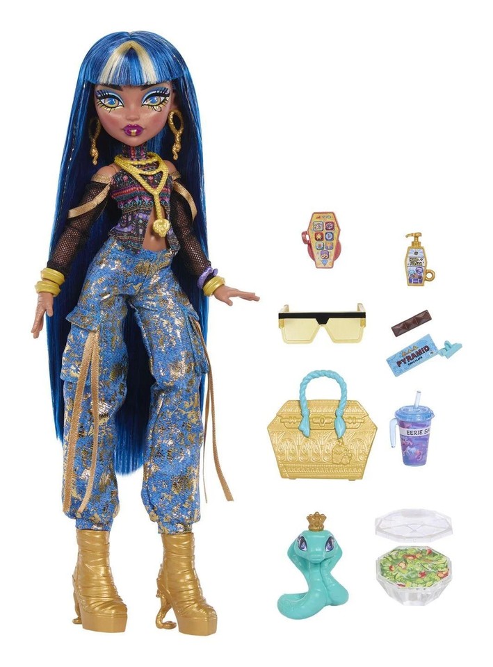 Monster High Cleo De Nile Fashion Doll with Denim Cargo Pants | eBay UK