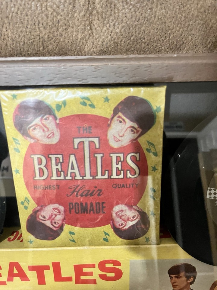 The Beatles Memorabilia Framed Lot Flip Your Wig Game Pomade 45 RPM ...