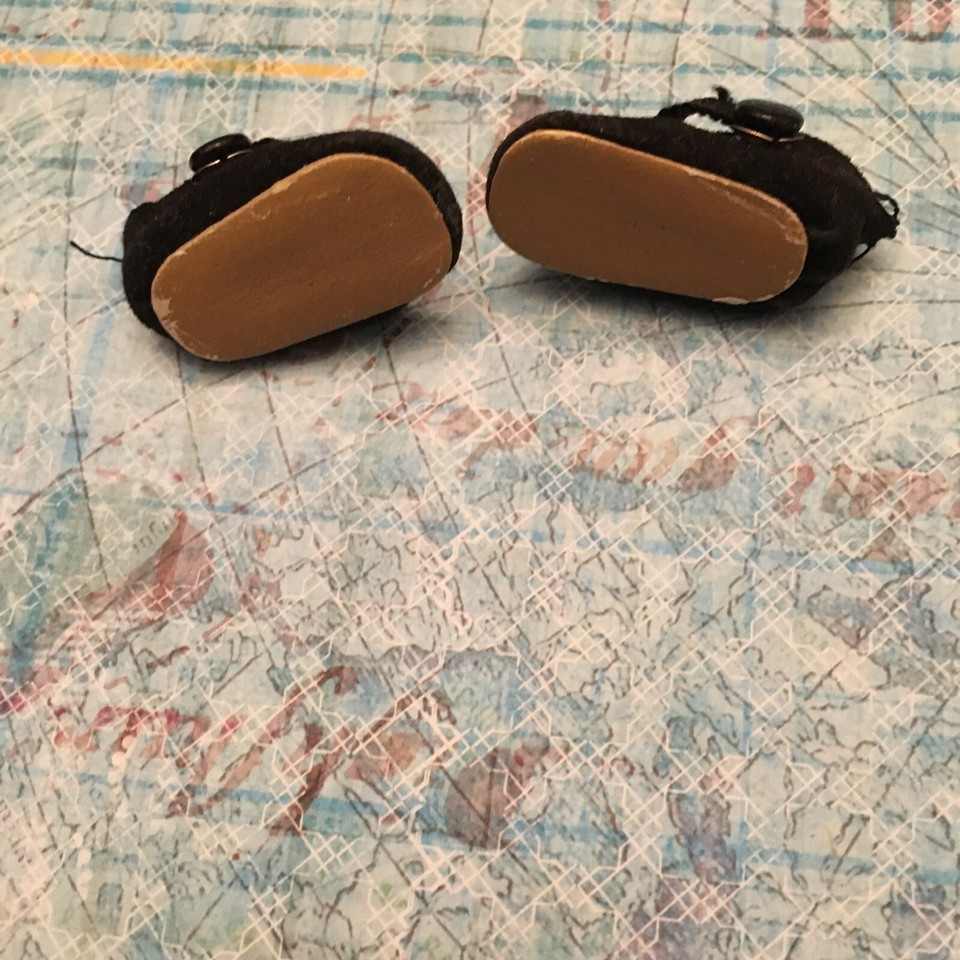 Vintage Original Black side snap Shoes 8" Madame Alexander doll | eBay