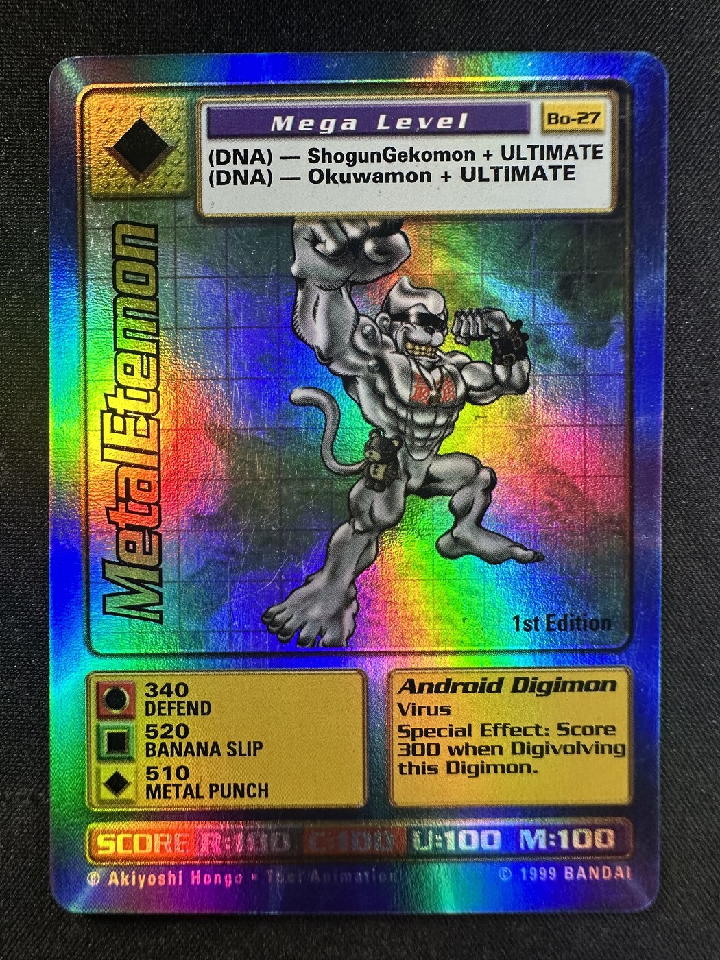 1999 Digimon TCG Bo-27 MetalEtemon 1st Edition Digi-Battle Series 1 ...