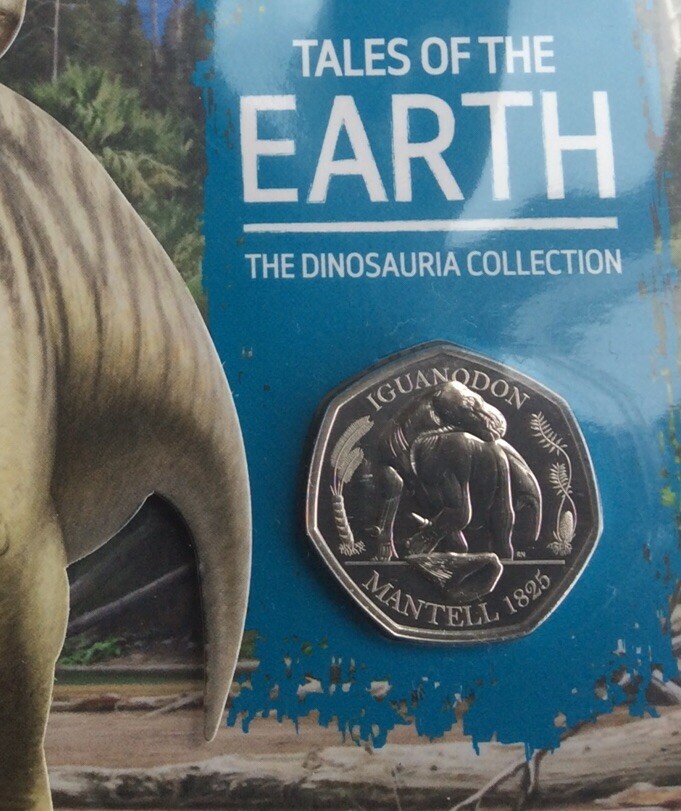 2020 3 X DINOSAUR 50P FIFTY PENCE BU COIN SET MEGALAURUS/IGUANODON ...