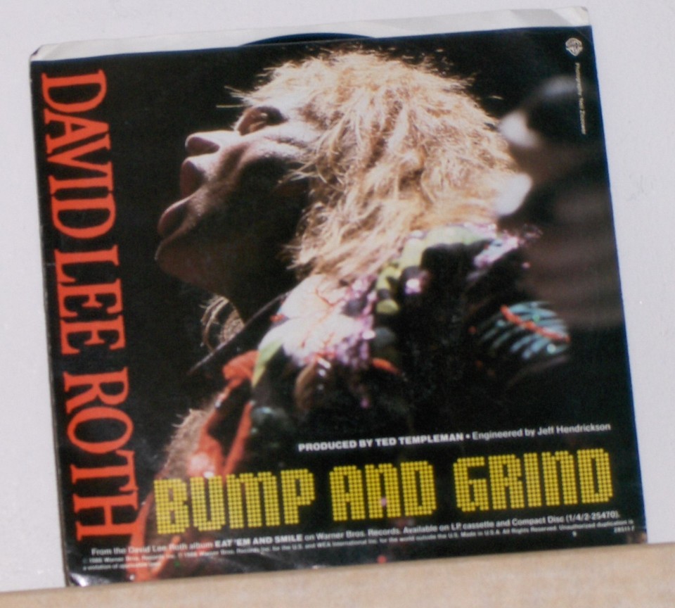 David Lee Roth - That's Life / Bump and Grind - Near Mint 45 Single ...