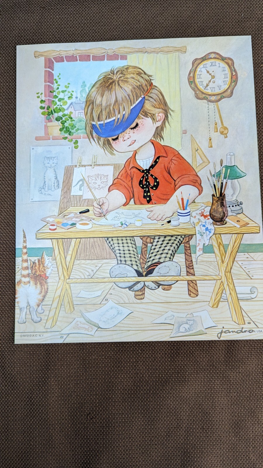 Set of 4 Vintage 1972 USA DAC NY Jandro "Little Workers" Litho Art ...