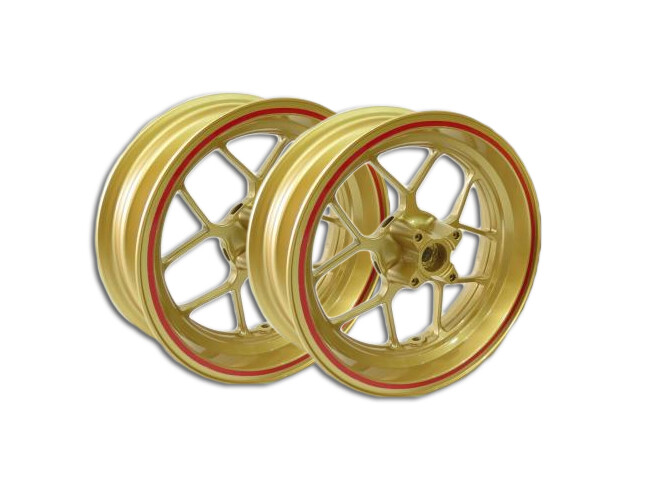 RIMS ALUMINIUM WHEELS CASTER ROLLER GOLD FIT HONDA GROM MSX 125 MSX SF ...