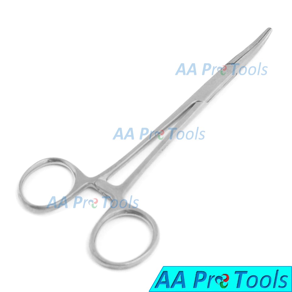 Hemostat Mosquito Forceps Straight and curved, Locking Clamp, 5 Inches ...