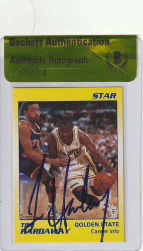 TIM HARDAWAY Signed 1990-91 STAR CO. Card #7 w/ Beckett Authenticity ...