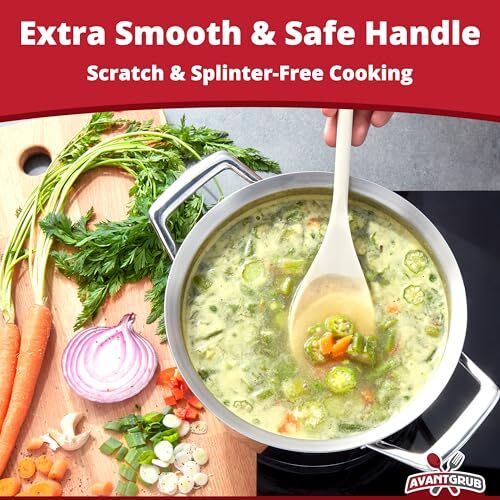 Pro Grade Super Comfy Wooden Spoon 1 Pc Set. Heavy Duty Wood Spoons for ...