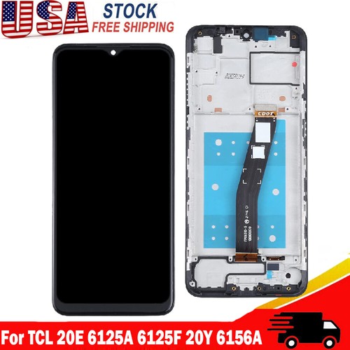 LCD Display Touch Screen Digitizer +Frame For TCL 20E 6125 6125F 20Y ...