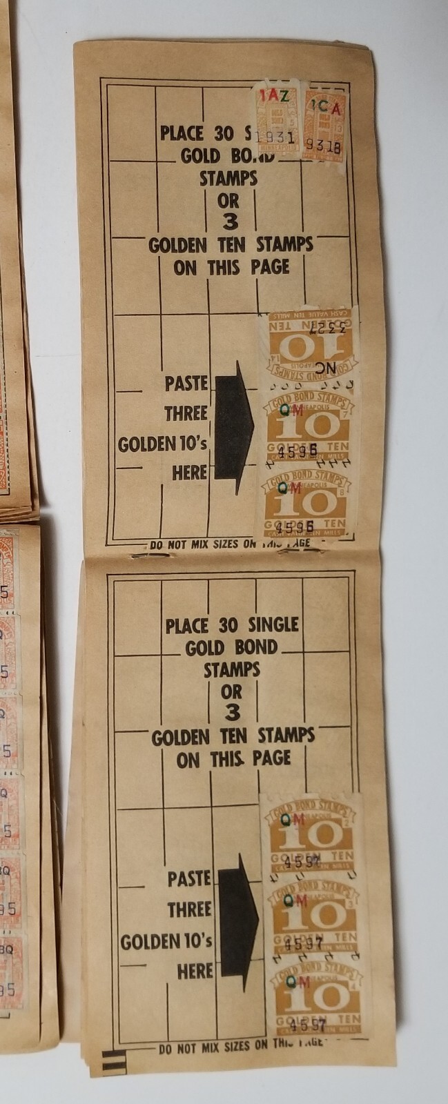 Gold Bond Stamp Books Used & Lot Of UNUSED Miscellaneous Gold Bond ...