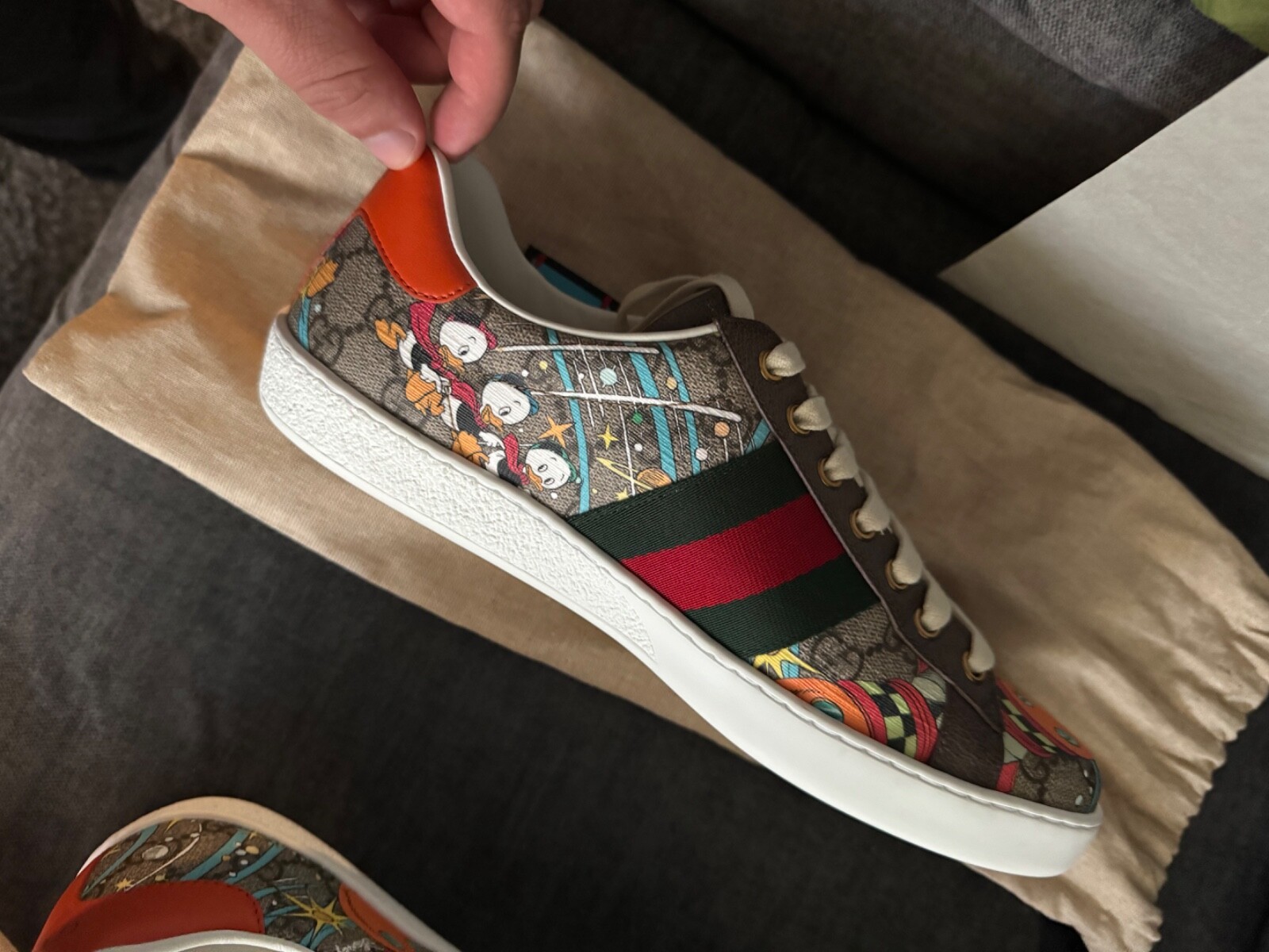 Gucci x Disney Ace Sneakers Huey Dewey & Louie US Siz… - Gem