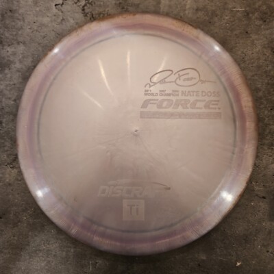Nate Doss Titanium Force (Discraft) - 170-172g - Grey/Silver | eBay
