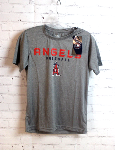 NWT ~ Genuine Merchandise Team Athletics MLB LA Angels Baseball Gray YL ...