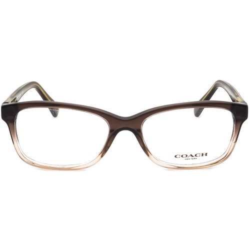 Coach Eyeglasses HC 6089 5400 Olive Brown Gradient Rectangular Frame 51 ...