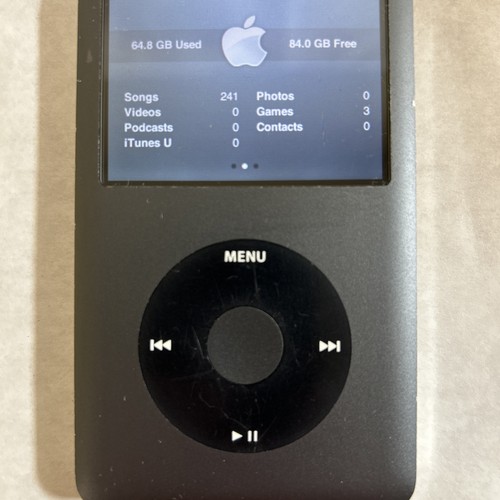Apple iPod Classic 7th Generation 160 GB Model A1238 241 Songs | eBay
