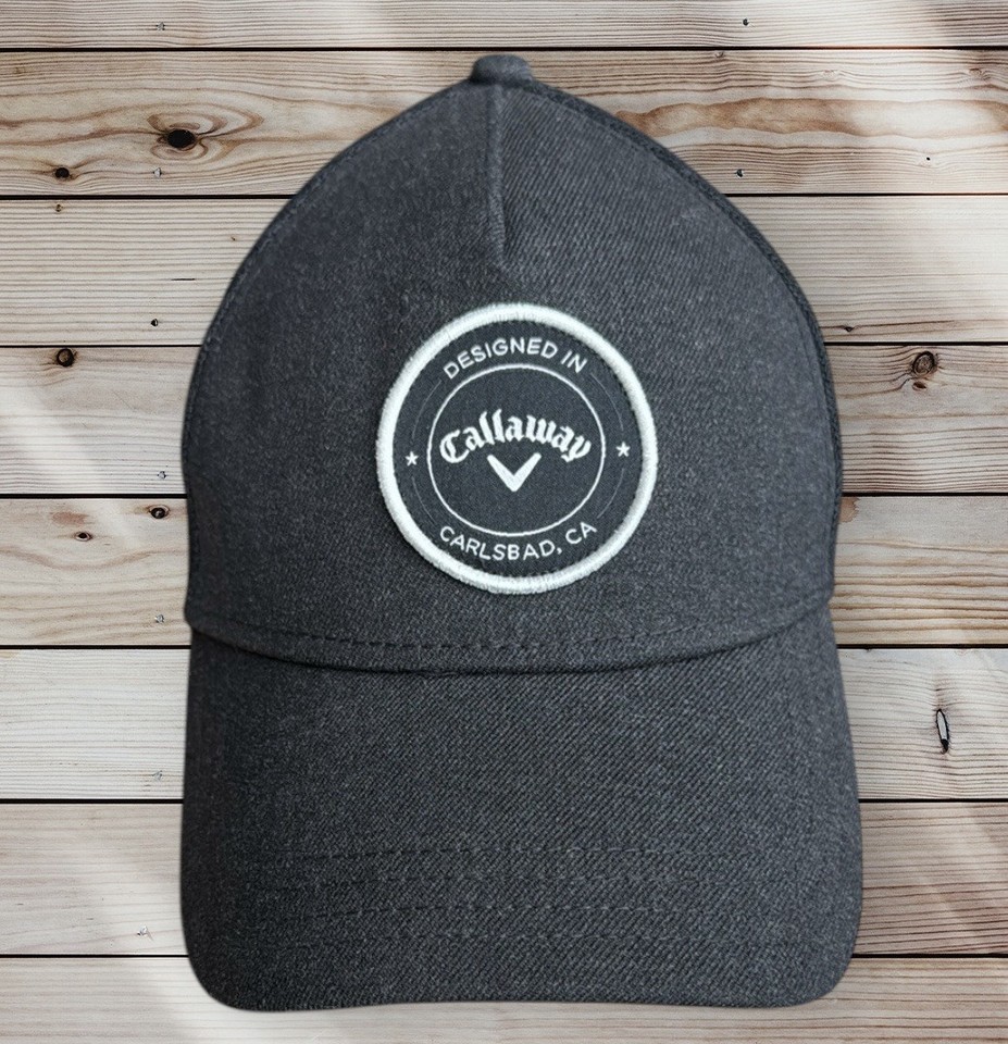 Callaway Golf Carlsbad CA California Wool Black White Cap Snap Back ...