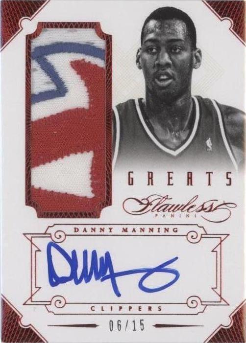 2012-13 Panini Flawless - Greats Patches Autographs Danny Manning #12 ...