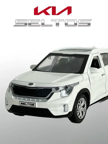 KIA SELTOS, Metal Model Diecast Car Scale, Collectible Toy Cars, white ...