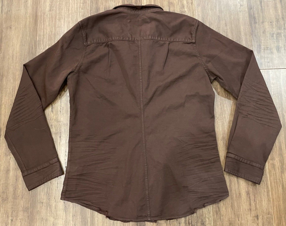 NWOT $278 FRANK & EILEEN "Barry" Famous Denim Distressed Button Up ...