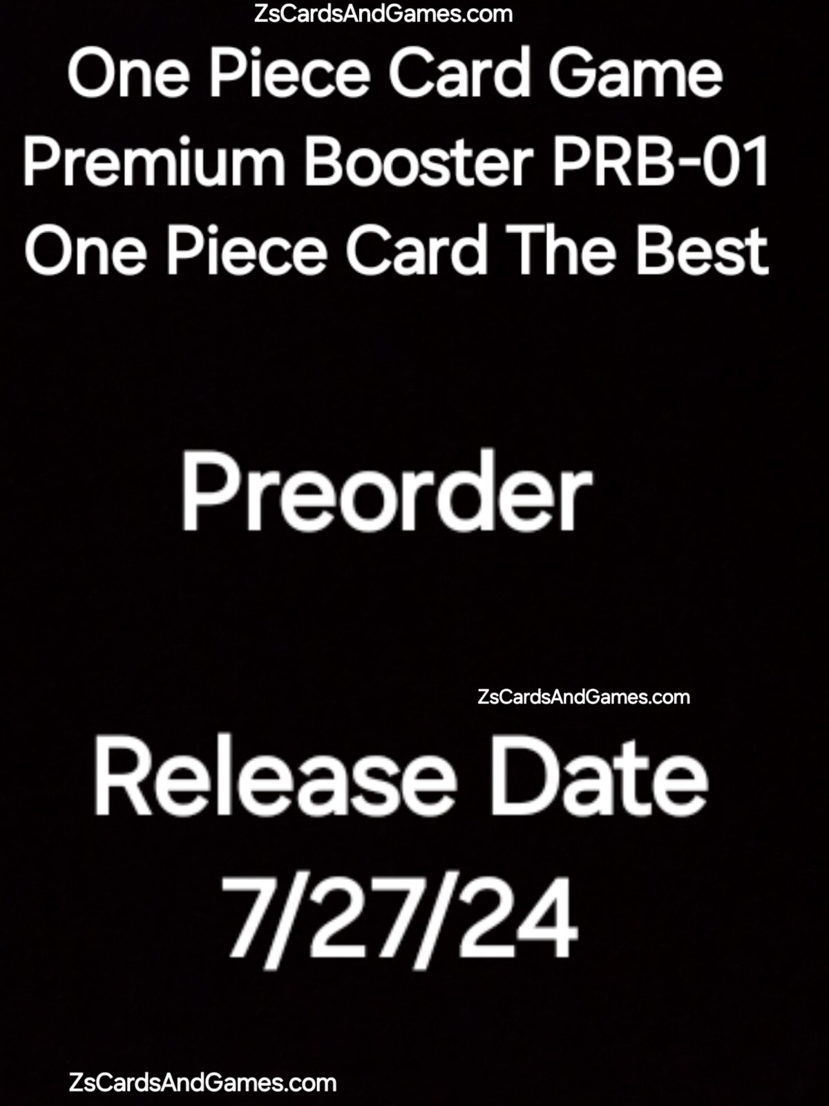 Japanese Sealed Case One piece PRB01 Premium Booster New Card Preorder ...