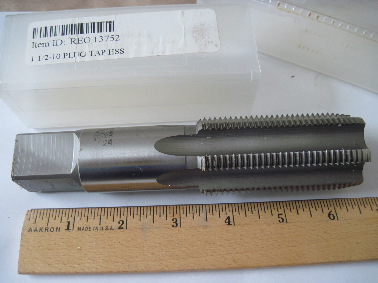 Regal Cutting Tools 013752AS Plug Hand Tap 1-1/2-10 H5 6FL HSG | eBay