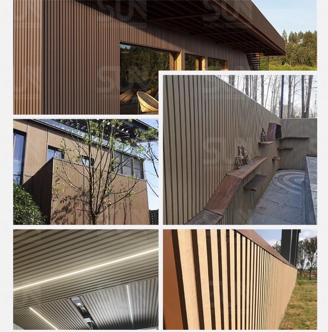 Oak Maple Black WPC Outdoor Cladding FIRE RESISTANT Exterior Wall ...