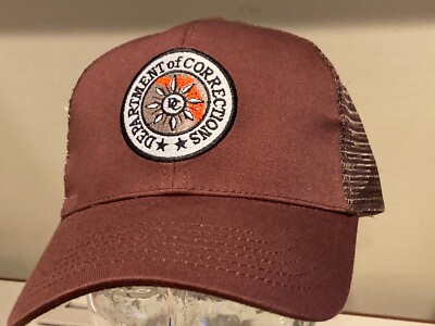 Department of Corrections Brown Mesh snapback Baseball Golf Hat Cap NEW ...