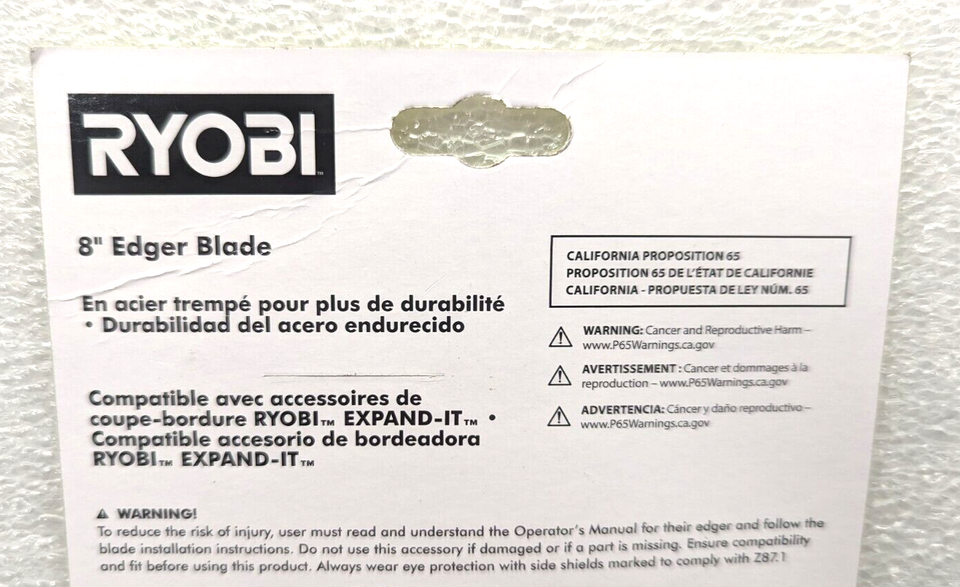 RYOBI Edger Blade 8" Replacement AC04215 - Fits Expand It Edger ...