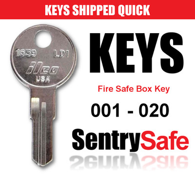 Sentry Safe & Fire Box keys / Select your key code / Series 001 - 020 ...